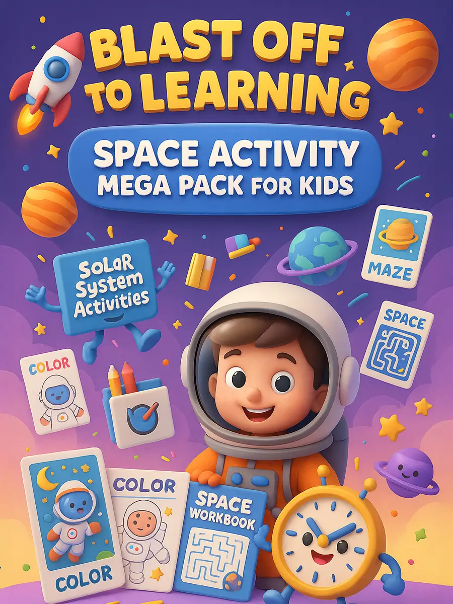 Kiddy Fun Shop - Blast Off to Learning – Space Activity Mega Pack for ...