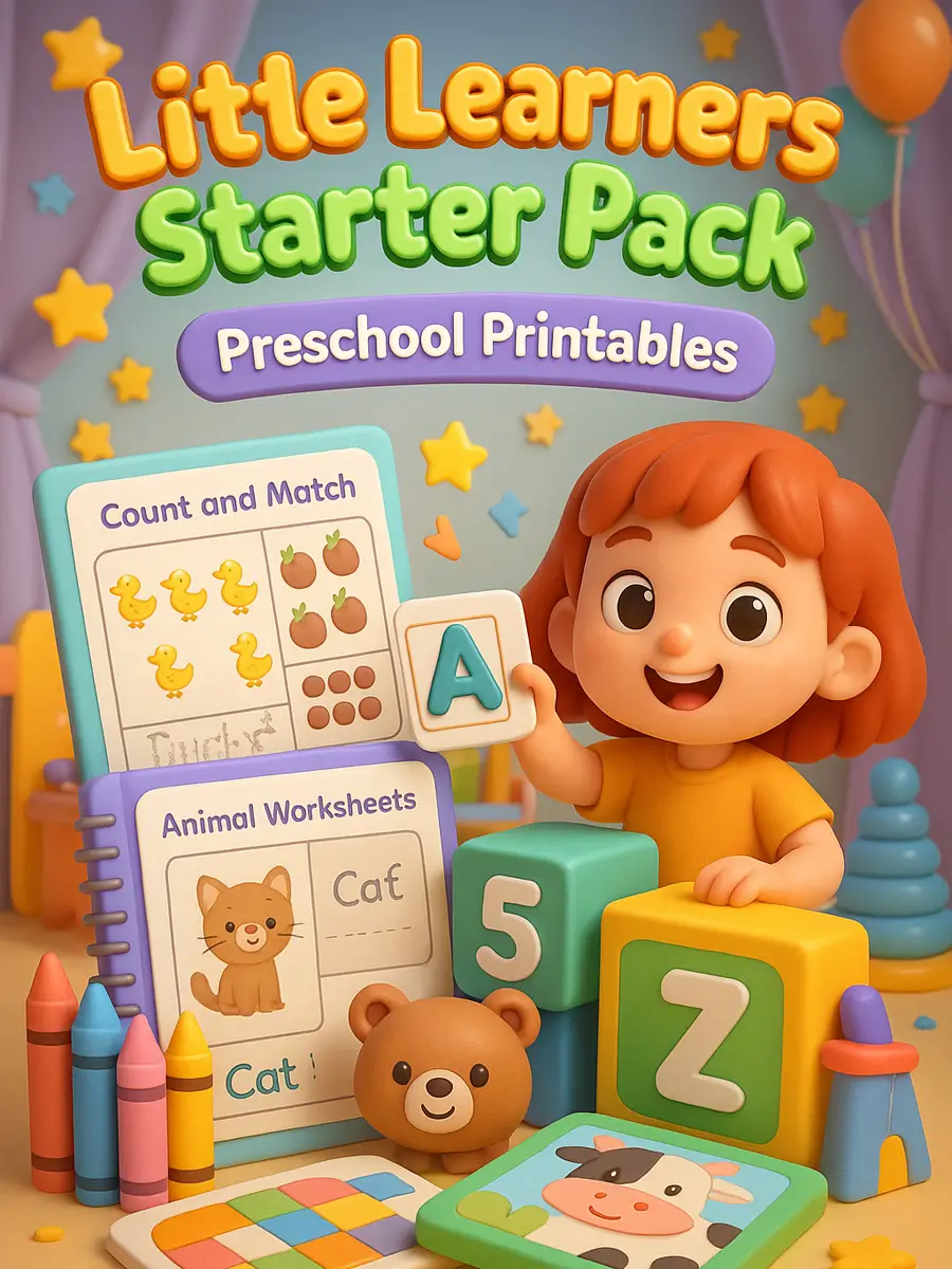 Kiddy Fun Shop - Little Learners Starter Pack – 350 Pages of Preschool ...