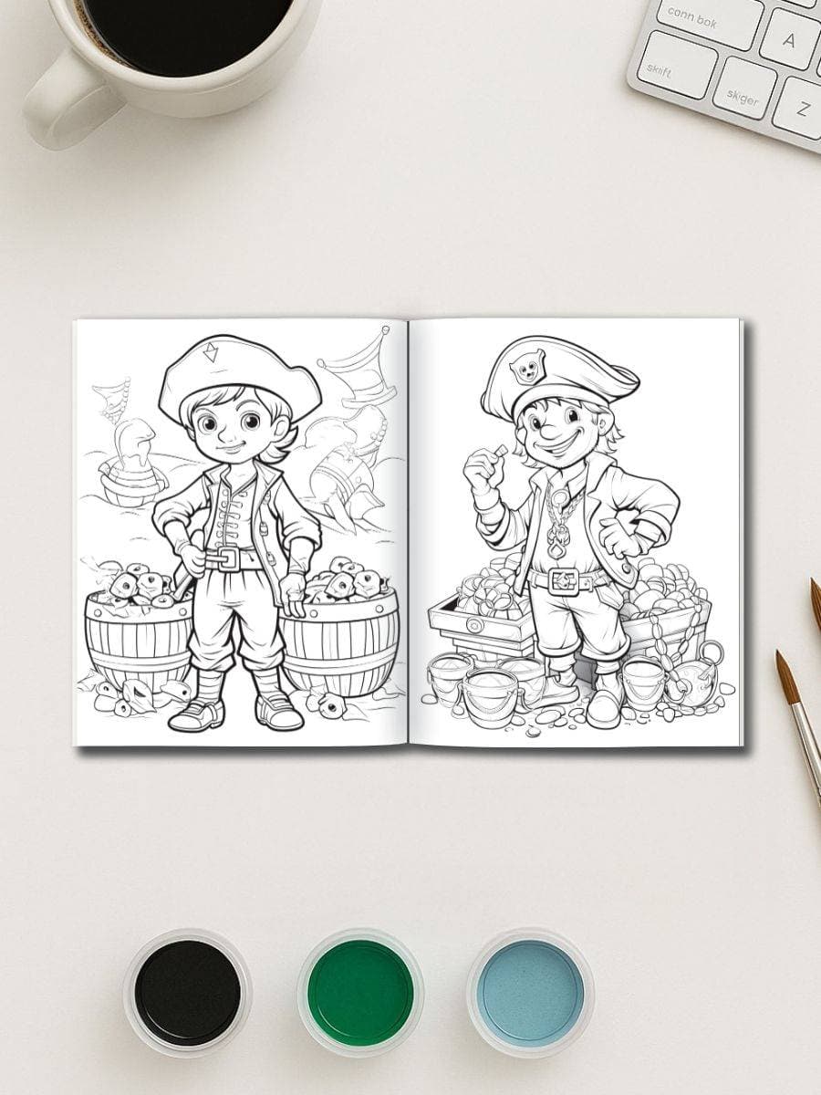 Kiddy Fun Shop - Pirates Ahoy! – 50 Swashbuckling Coloring Pages