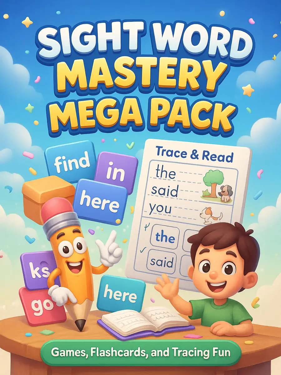 Kiddy Fun Shop - Sight Word Mastery Mega Pack – 1,121 Pages of Games ...