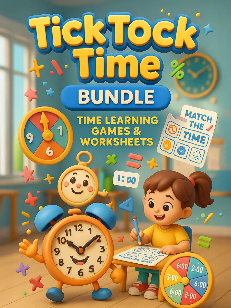 Kiddy Fun Shop - Tick Tock Time Bundle – 360 Pages of Time Learning ...